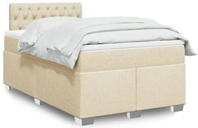 Box spring postel s matrací krémová 120x200 cm textil 3288167
