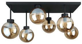 Keter Lighting Přisazený lustr DEA 6xE14/60W/230V černá/kouřová béžová KE0126