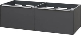 Mereo Mereo, Mailo, koupelnová skříňka 121 cm, bílá, dub, antracit, CN538S