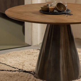Hoorns Hnědý mangový jídelní stůl Tribiani 120 cm