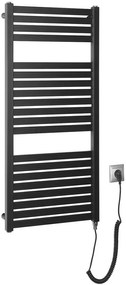 Sapho, TONDI-E elektrické topné těleso, rovné, 450x970 mm, 300W, černá matná