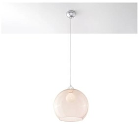 Béžové závěsné svítidlo se skleněným stínidlem ø 30 cm Bilbao – Nice Lamps