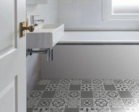 D-c-fix Podlahové samolepící čtverce - Kostky šedobílé rozměr 30,5x30,5 cm, balení 11ks, 2745061