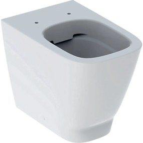 GEBERIT Smyle Square - Stojící WC s hlubokým splachováním, vzadu rovné ke stěně, uzavřený tvar, Rimfree 500.840.00.1