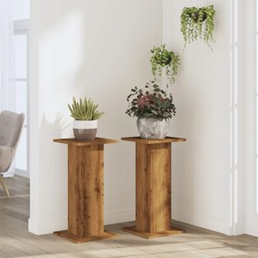 Stojany na rostliny 2 ks dub artisan 30 x 30 x 60 cm kompozit 3307863