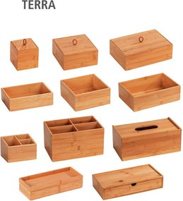 Koupelnový organizér TERRA, bambusový, L , WENKO