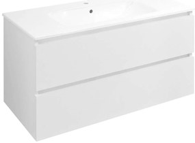 Sapho Ezara - Umyvadlová skříňka, 100x46x52 cm, 2 zásuvky, lesklá bílá EZ101-3030