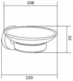 Mexen příslušenství, REMO držák na mýdlo, černá, 7050739-70