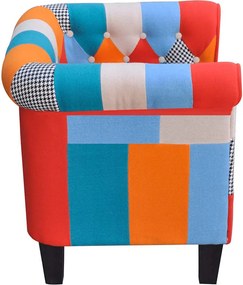 Křeslo patchwork textilní 241027