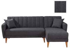 Atelier del Sofa Rohová sedací souprava Aqua Coner Right - Dark Grey, Tmavá Šedá