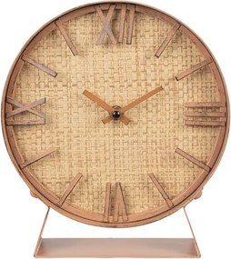 Hnědé antik stolní hodiny Villiam - 20*6*24cm / 1*AA