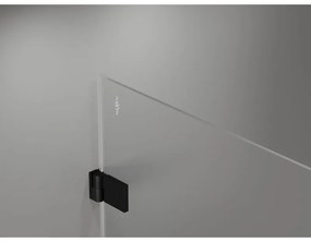 Mexen Lunar-B L sklápěcí sprchový kout levý 85 x 80 cm, čiré sklo, černá matná, 832L-085-080-70-00-L