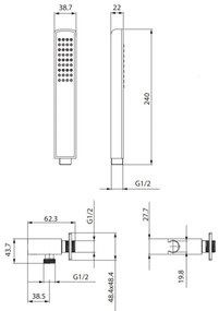 Cersanit S951-522 - Sprchová sada MILLE lesklý chrom