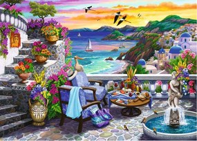 Ravensburger puzzle západ slunce nad santorini extra 300 dílků