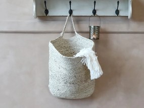 Přírodní jutový koš na zavěšení Billbo - 50*59 cm