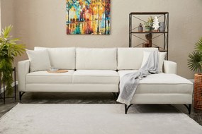 Hanah Home Rohová pohovka BERLIN krémová pravá 258 cm 825BLC2802