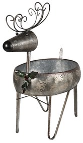 Kovový dekorativní stojan Vánoční Jelen na květináč - 35*28*54 cm