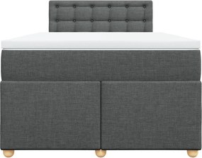Box spring postel s matrací tmavě šedá 120x190 cm textil 3286634