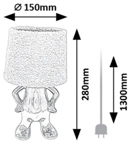 Rabalux 74215 - Stolní lampa SMURFY 1xE14/40W/230V zlatá