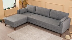 Hanah Home Designová pohovka BELLA šedá levá 275 cm 825BLC1503