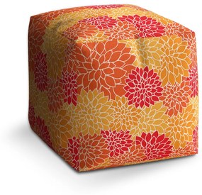 Sablio Taburet Cube Barevné květiny: 40x40x40 cm