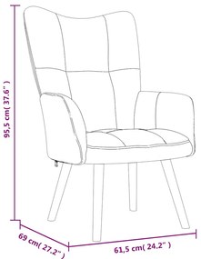 vidaXL Marketos Relaxační křeslo světle šedé samet