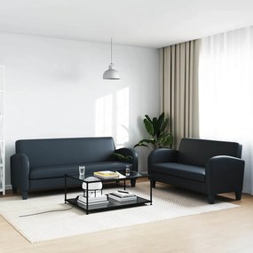 Sedací souprava 2 kusy umělá kůže černá 275227