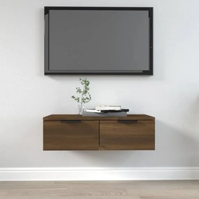 Nástěnná Skříňka Hnědý Dub 68 X 30 X 20 Cm Kompozitní Dřevo