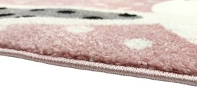 Vopi, Dětský koberec Kiddo F0131 pink, 80x150, růžová, dětský pokoj