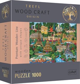 Puzzle trefl wood craft origin puzzle slavná místa francie 1000 dílků