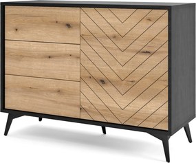PSK Komoda DARA, Dub Evoke/Černá 104 cm