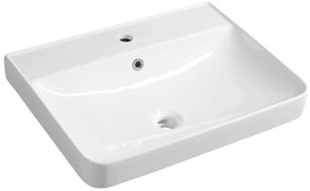 Aqualine Zen umyvadlo nábytkové 60 x 45 cm s otvorem pro baterii s přepadem keramické bílá 3060