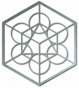 Dřevěný geometrický obraz na zeď žně  l SENTOP PR0336