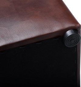 Costway Cube Seat Box Stolička Úložný box Čalouněná stolička kožená truhla