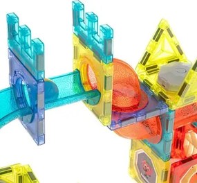 KIK Magnetická kuličková dráha 75 ks / Svítící kuličky / 62 magnetický