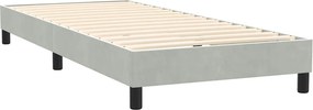 Box Spring Postel s matrací Světle šedá 90x220 cm Samet 3317553