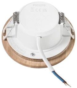 LED Podhledové svítidlo WOODY SPOT LED/5,5W/230V 4000K dub pr. 10 cm