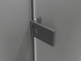 Mexen Lunar-F, skládací sprchový kout levý 70 x 70 cm, 8mm čiré sklo, grafitový profil, 836-070-070-95-00-L