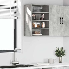 Horní Skříňka Betonově Šedá 40X29,5X60 Cm Dřevotříska Betonová Šedá