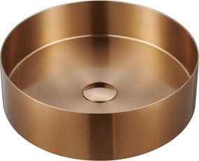 Sapho Sapho, AURUM nerezové umyvadlo, průměr 38cm, včetně výpusti, měď mat, AU301