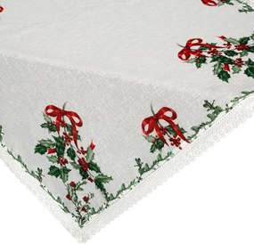 VÁNOČNÍ UBRUS XMAS7 85X85 CM VZOROVANÝ