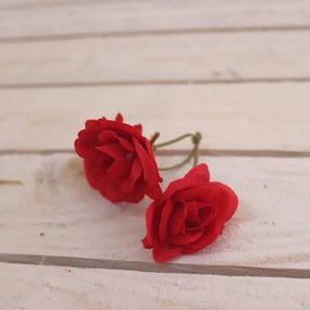 Květ růže, 24 ks červená