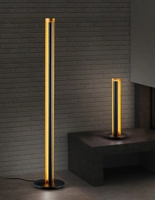 Černá LED stmívatelná stojací lampa (výška 142,5 cm) Texel – Trio