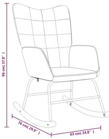 vidaXL Marketos Houpací křeslo se stoličkou hnědé textil