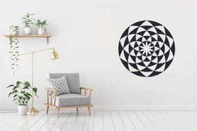 Lepy.cz Samolepka na zeď Mandala kruh Velikost (šířka x výška): 60x60cm, Barevná varianta: Černá