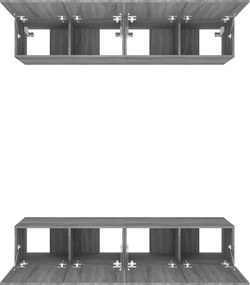 vidaXL TV skříňky 4 ks 80 x 30 x 30 cm kompozitní dřevo [3114188] Barva: Černá