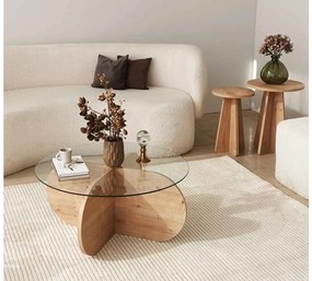 Designový konferenční stolek Jameela 75 cm vzor safírový dub