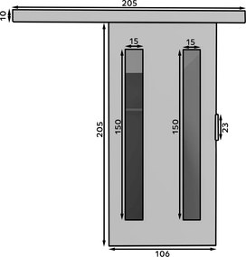 ADRK Furniture Posuvné nástěnné dveře HERS 106
