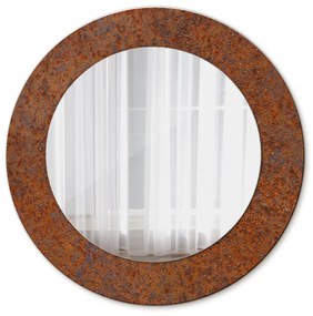 Kulaté dekorativní zrcadlo Rezavý kov fi 50 cm
