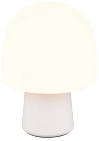 Bílá stolní lampa se skleněným stínidlem (výška 27 cm) Steen – Trio